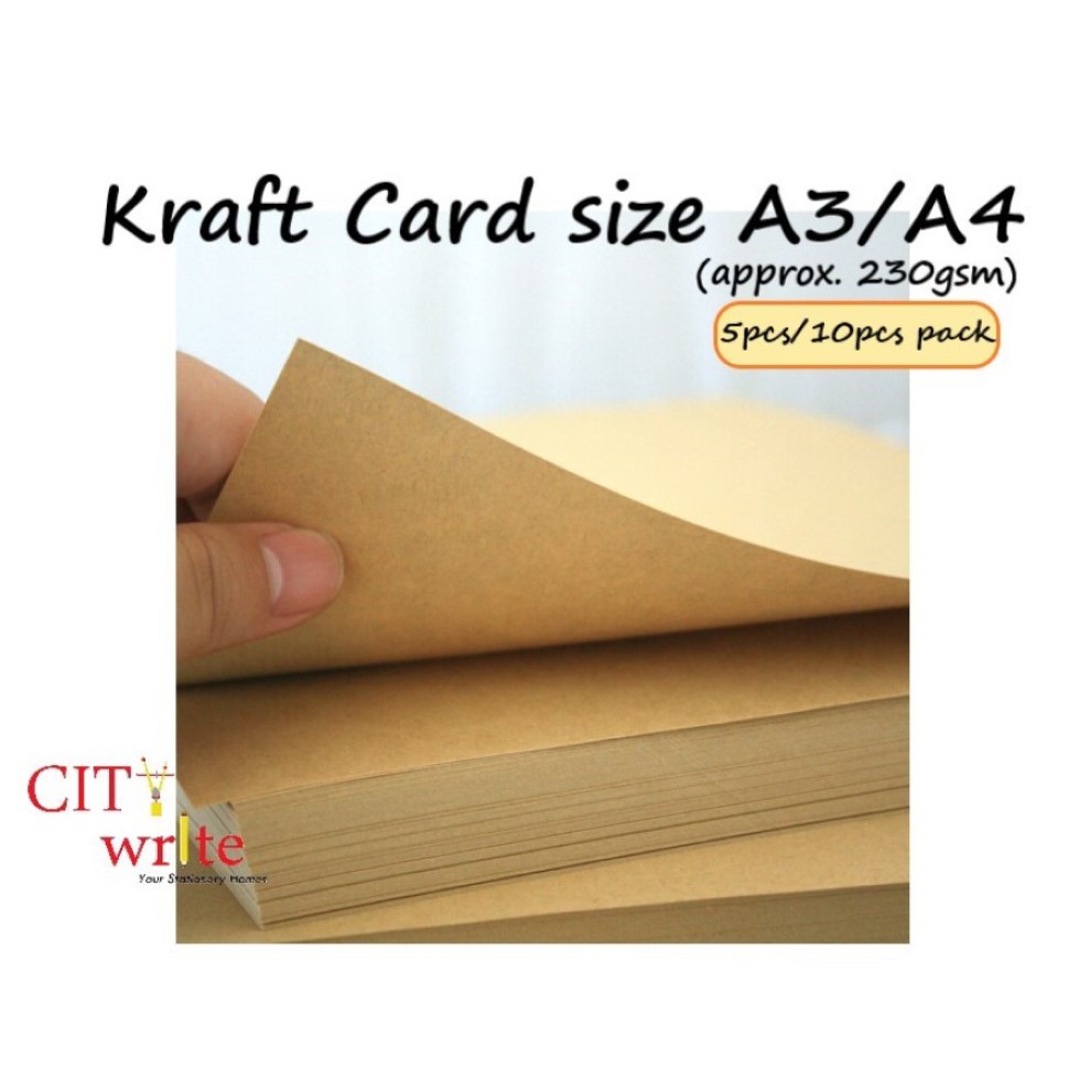 Size A3 / A4 Natural Brown DIY Art Craft Decoration Material Gift ...