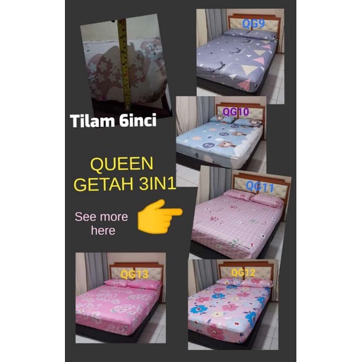 CADAR TILAM GETAH TEPI 3IN1 (QUEEN) | Shopee Malaysia