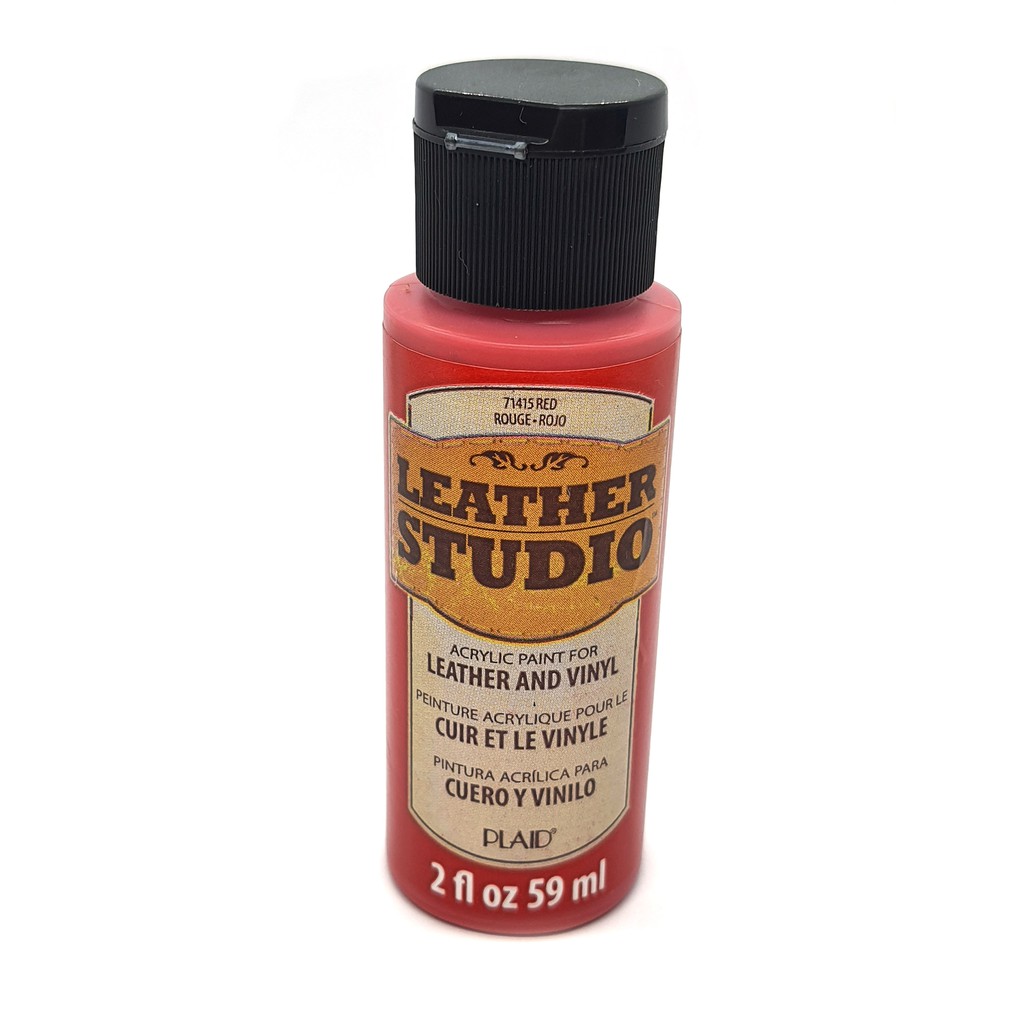 Red Color 1 bottle, Made in USA Water based Leather dye, Leather Studio ...