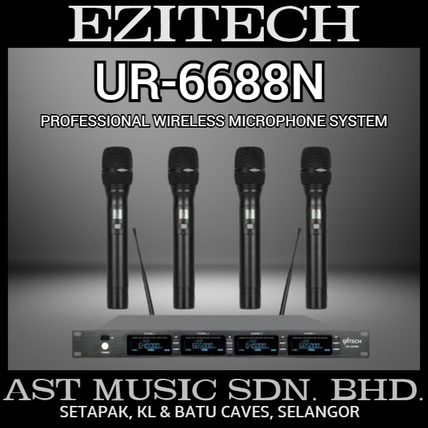 EZITECH UR6688N PROFESSIONAL WIRELESS MICROPHONE SYSTEM | Shopee Malaysia