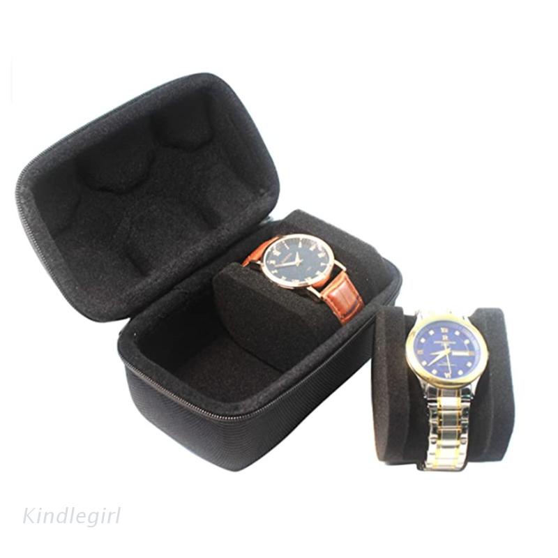 KING EVA Watch Case Portable Watch Storage Case 2 Slots Watch Travel ...