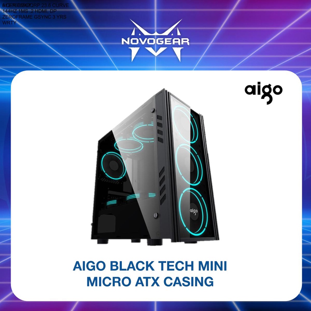 AIGO BLACK TECH MINI MICRO ATX CASING | Shopee Malaysia