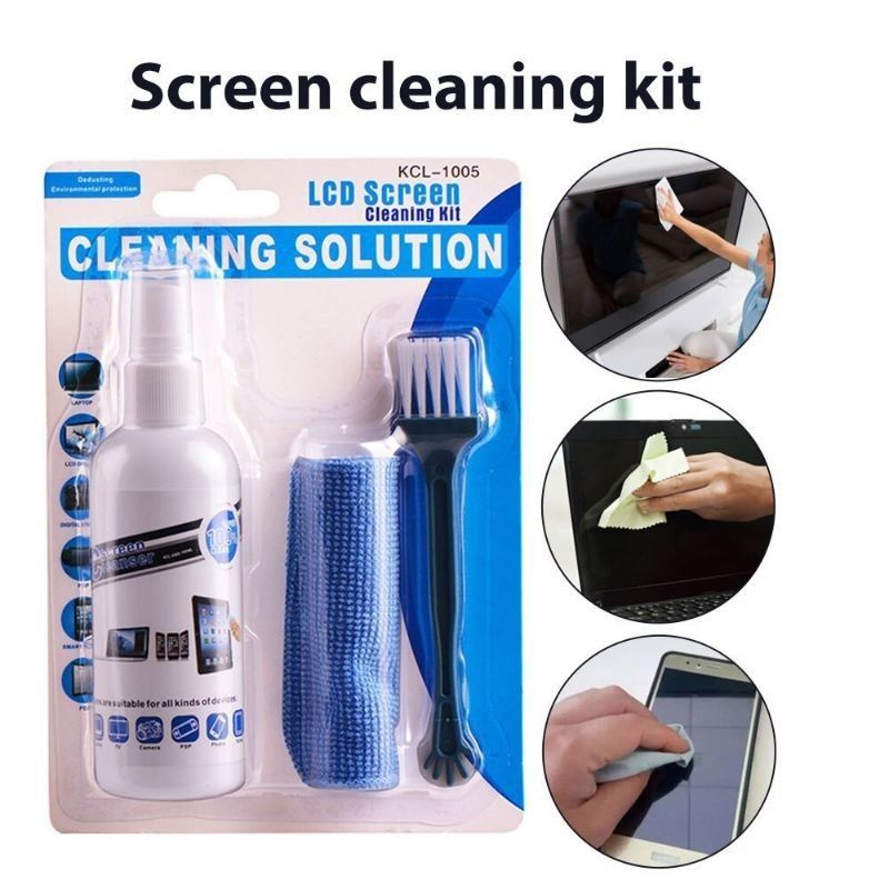 OPULA 3 in 1 Screen Cleaning Kit For Laptops Tablet TV LCD Monitor ...