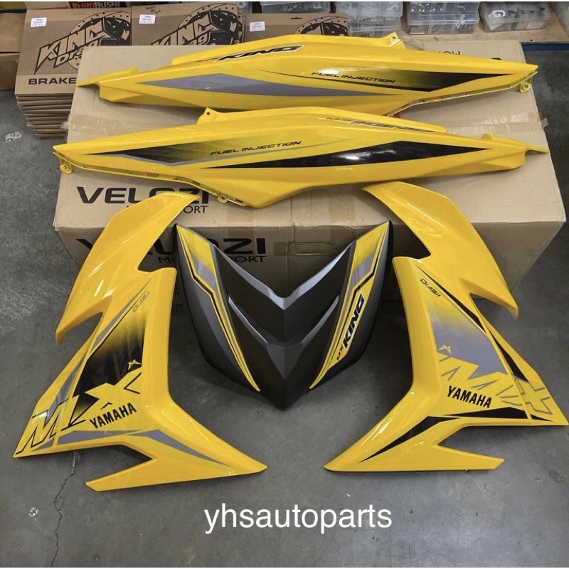 Coverset Velozi Y15 MX King Yellow-Grey Matt V1/V2 | Shopee Malaysia