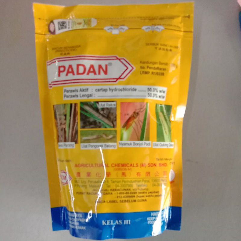 500GM Padan ACM Cartap Hydrochloride Racun Serangga Bena Hijau Nyamuk Ulat Gulung Daun | Shopee ...