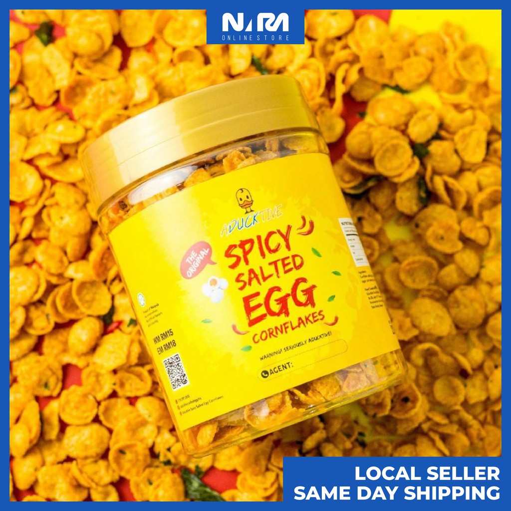 🔥[NEW YEAR PROMO]🔥 Aducktive Cornflakes Salted Egg Spicy 220g | Shopee ...