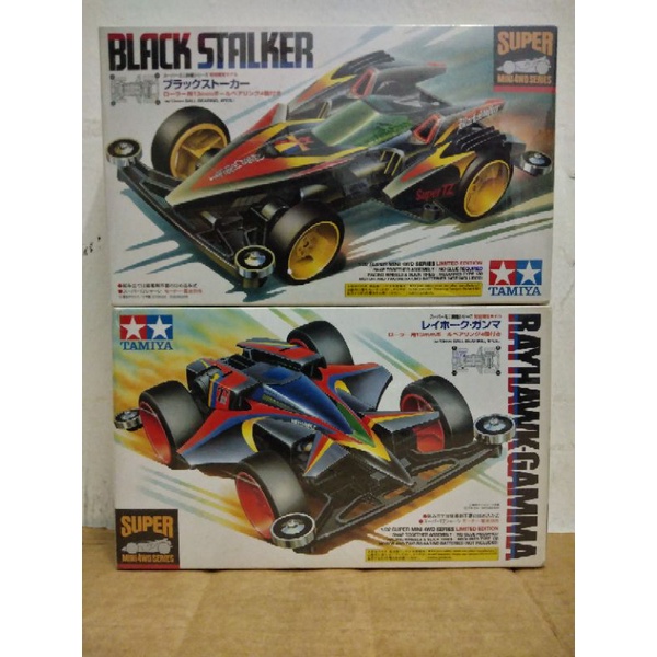 TAMIYA MINI 4WD BLACK STALKER ( 94922 ) + RAYHAWK-GAMA ( 94923 ...