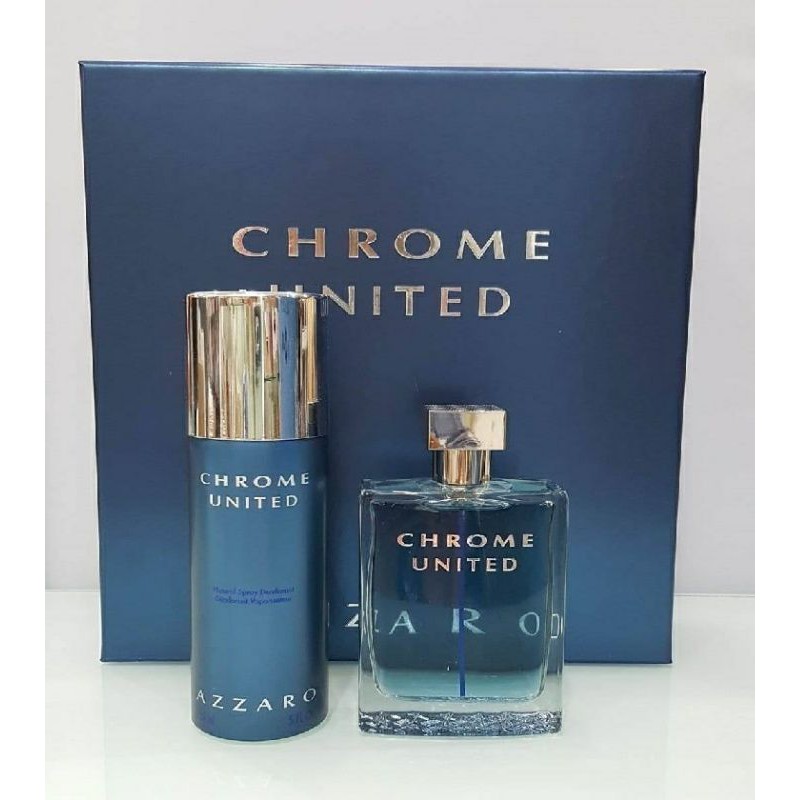 Azzaro Chrome United EDT (Men) Gift Set | Shopee Malaysia