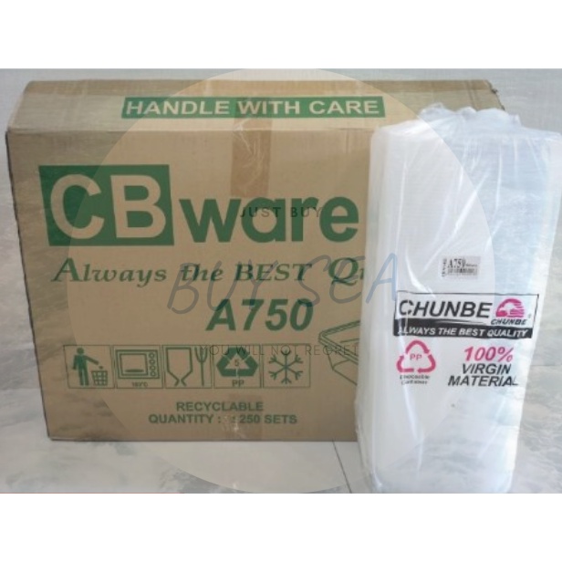 A750 Rectangular Disposable Container / Kotak Nasi /CBA750 / PP ...