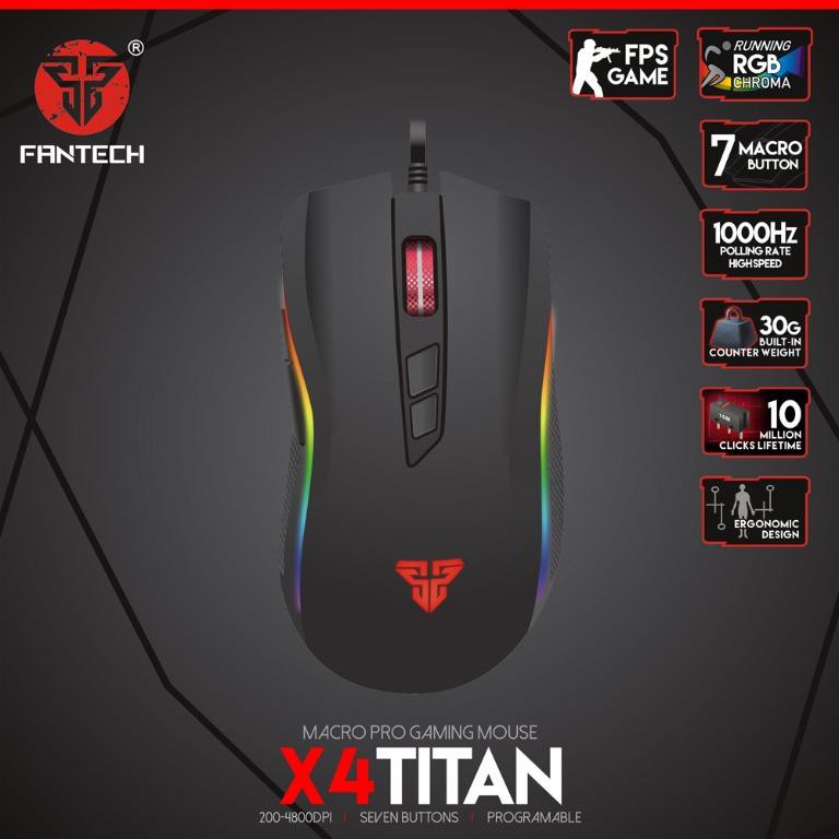 FANTECH X4 TITAN Gaming Mouse | Shopee Malaysia