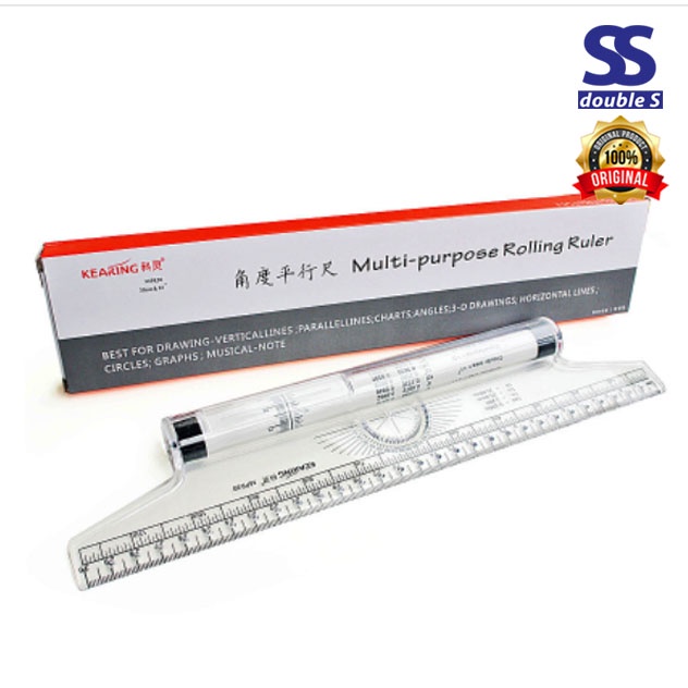 Multi Purpose Rolling Ruler 30cm/Angle Parallel Ruler Roller Design ...