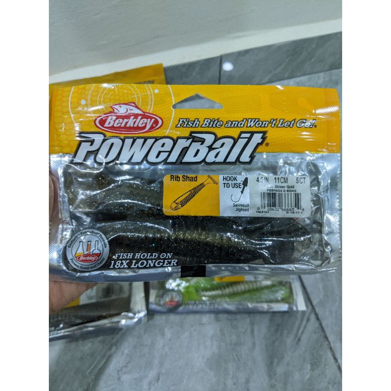 Berkley Soft Plastic Lure Power Bait USA Rib Shad 4.5 Inch | Shopee ...