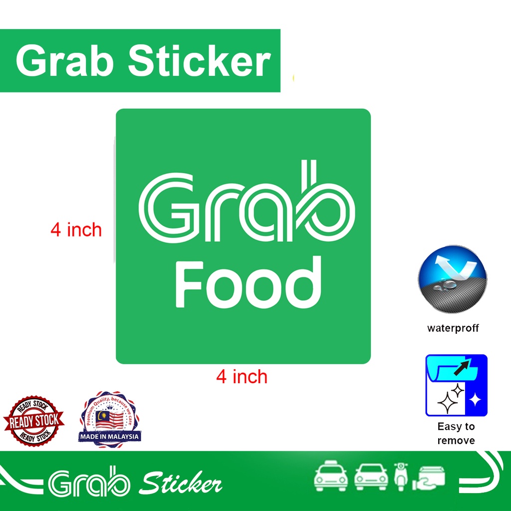Grab Sticker Biasa dan Magnectic sticker E hailing 电召车贴纸 及 磁性贴纸 ...