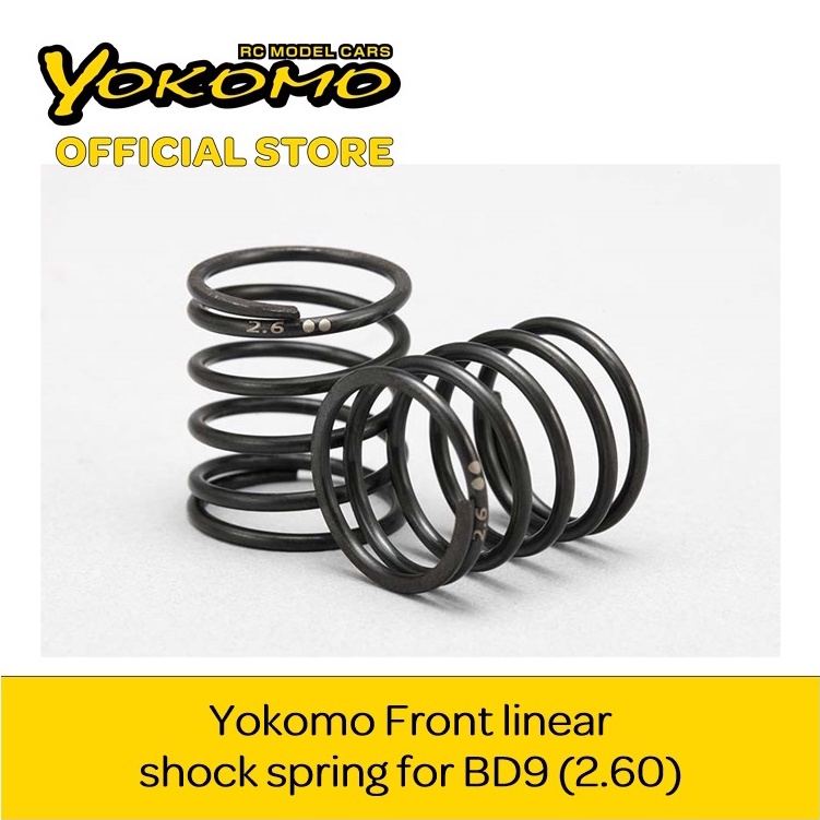 Yokomo Front linear shock spring for BD9 (2.60) (B9-SLF260A) | Shopee ...