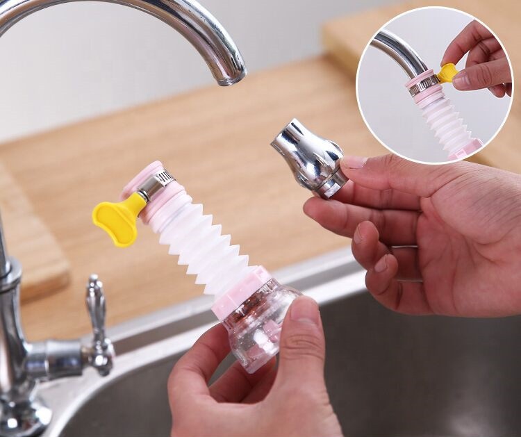 360 Rotate Water Tap Extender Filtering Shower Head Kitchen Anti Splash ...
