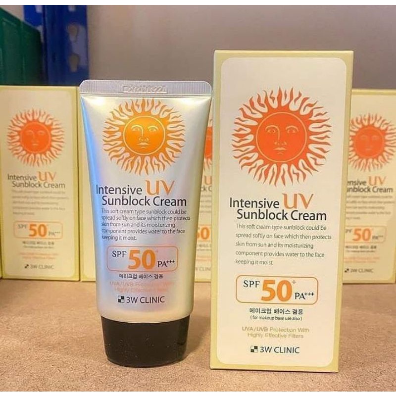 3W CLINIC INTENSIVE UV SUNBLOCK CREAM 🔅ORIGINAL🔅 | Shopee Malaysia
