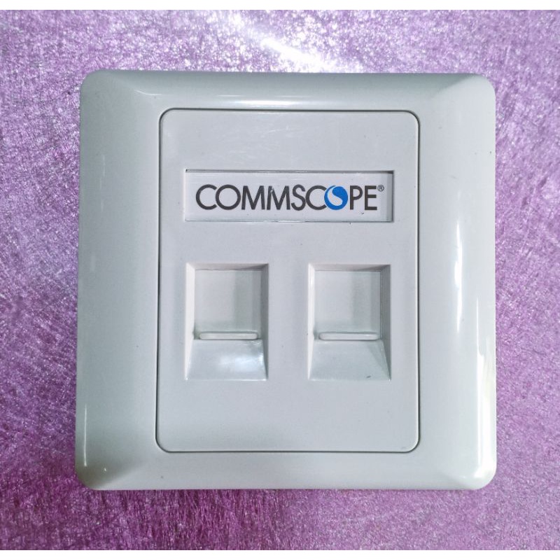 *READY STOCK*NEW MODEL COMMSCOPE AMP ® DOUBLE/2 PORT/2GANG FACEPLATE ...
