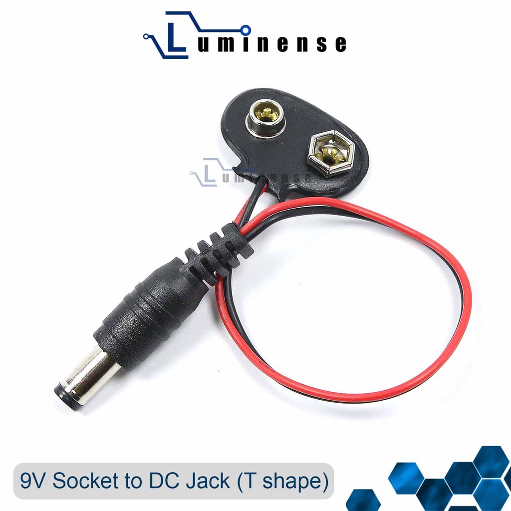 [Luminense] 9V battery socket cable 9V Battery clips holder snap out ...