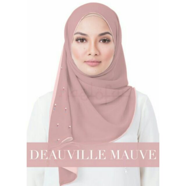 Naelofar Hijab Zara Pink Deauville Mauve authentic | Shopee Malaysia
