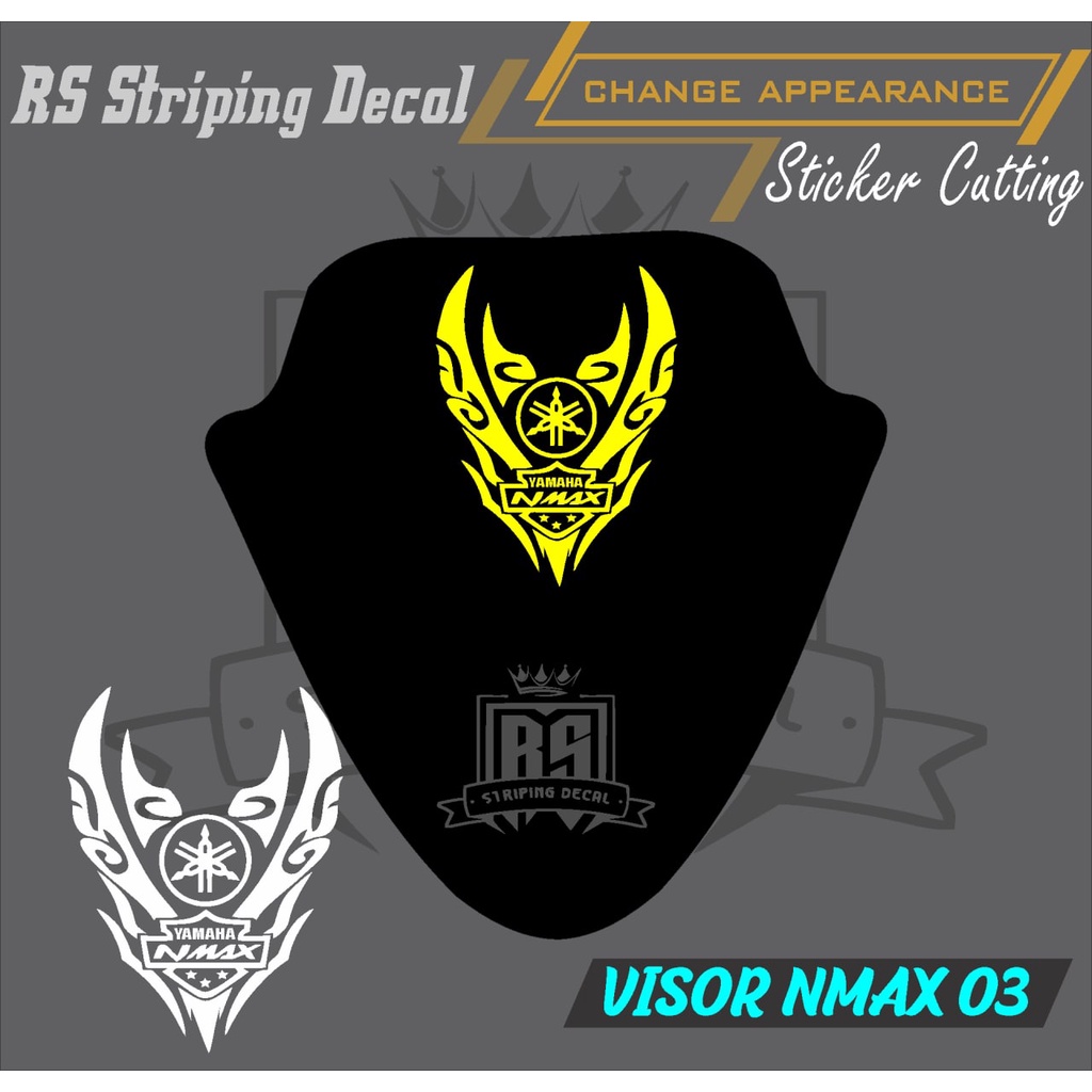 Nmax VISOR STICKER/CUSTOM CUTTING VISOR NMAX 03 RS | Shopee Malaysia