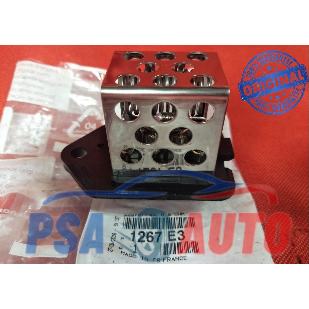 Original Peugeot Fan Control Resistor 1267 E3 For Peugeot 206 207 307 ...