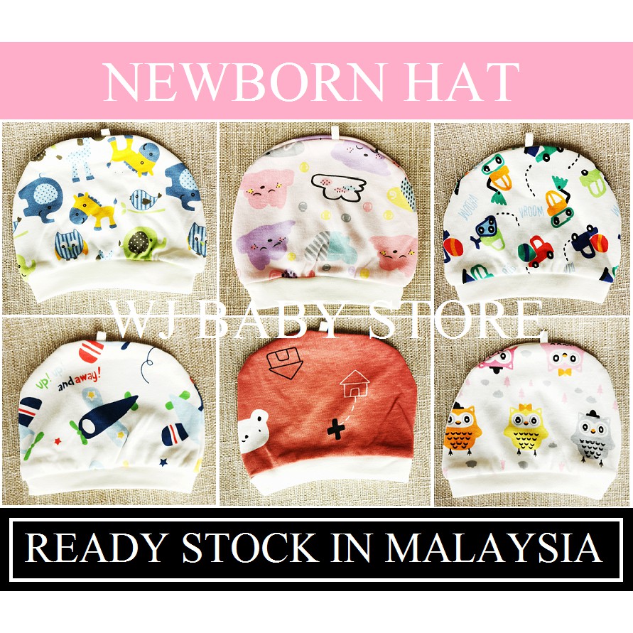 🔥WITH FREE GIFT !! 🔥NEWBORN HAT CAP TOPI Cute Animal Soft Cotton Infant ...