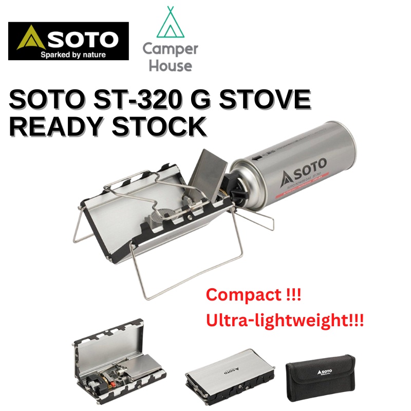[Ready Stock] SOTO ST-320 G Stove Single Burner Camping Outdoor Compact Lightweight Gas Stove ...