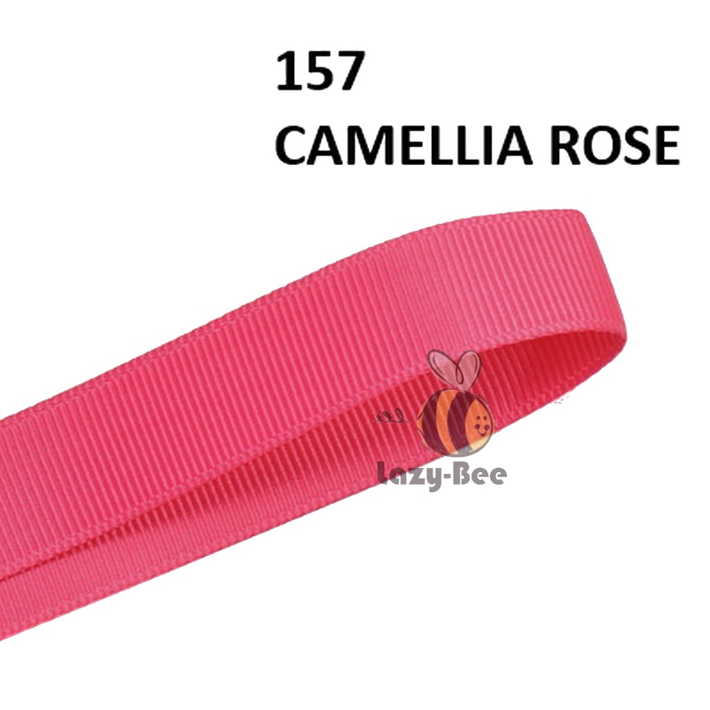 LAZY BEE 5 meter Hot Pink Peony Dusty Rose Grosgrain Ribbon Reben Door ...