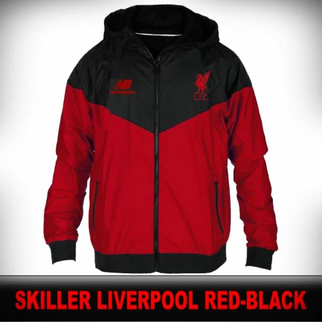 MERAH HITAM Lfc English Football Hoodie Jacket Red And Black Color ...