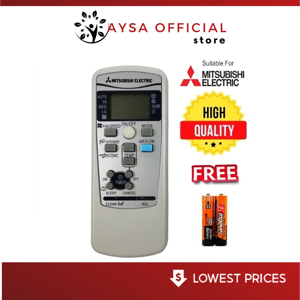 Mitsubishi Aircond Remote Control Replacement MP04B MP02B KFR-36G/H MSH-CB12VD KF-23G (Black ...