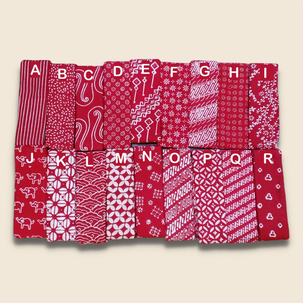 MERAH Garutan Batik Fabric Red Chilli Red Bright Red / Prima Halus ...