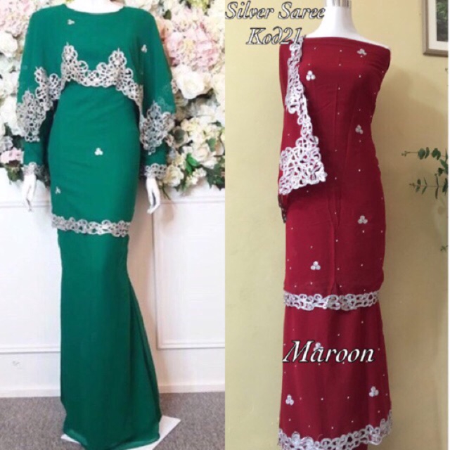 SILVER SAREE ( KAIN SAREE READY STOCK) | Shopee Malaysia