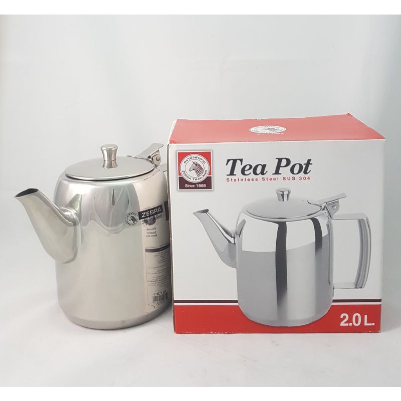 Original zebra from thailand stainless sus 30 30re3 tea pot(2.0Ltr ...