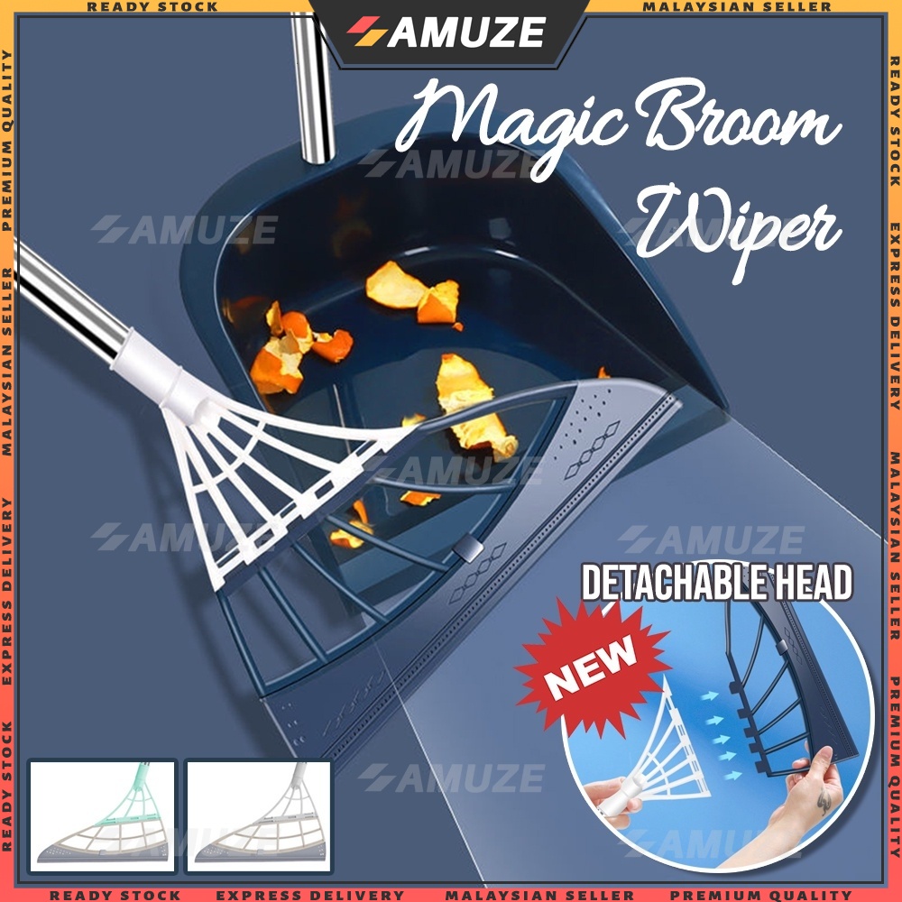 AMUZE Korean Magik Broom Bathroom Floor Wiper Toilet Sweeping Floor ...