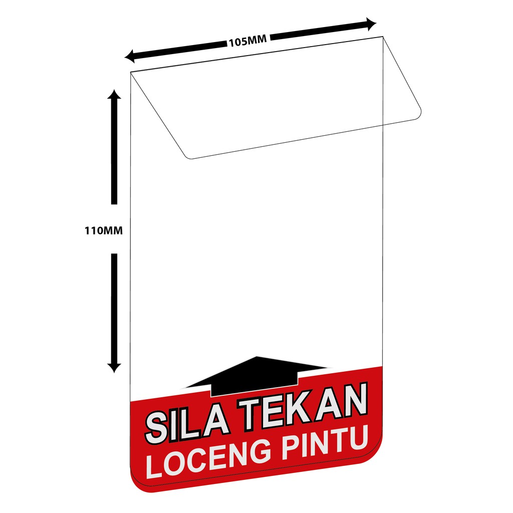 PLEASE PRESS DOOR BELL, SILA TEKAN LOCENG PINTU ACRYLIC DOOR SIGN WITH ...