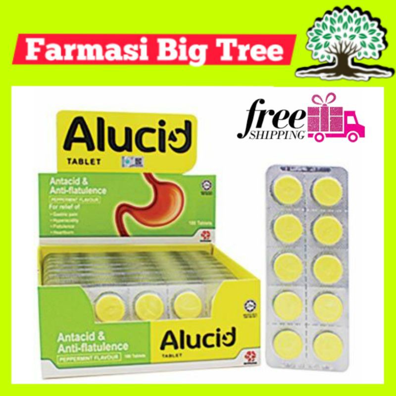 Alucid Tablet Antacid & Anti Flatulence - Peppermint 10's | Shopee Malaysia