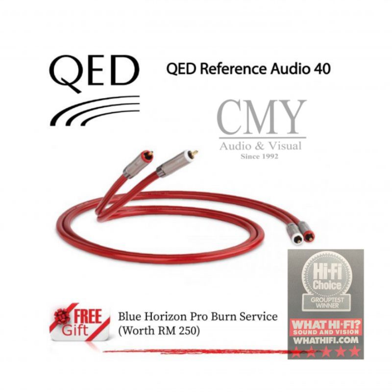 QED Reference Audio 40 Interconnect Silver Plated RCA 1 meter | Shopee Malaysia