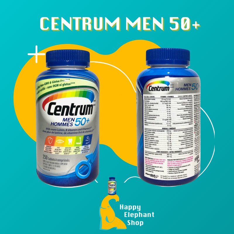 Centrum Men 50+ (250 Tablets) and Centrum Women 50+ (250 Tablets ...
