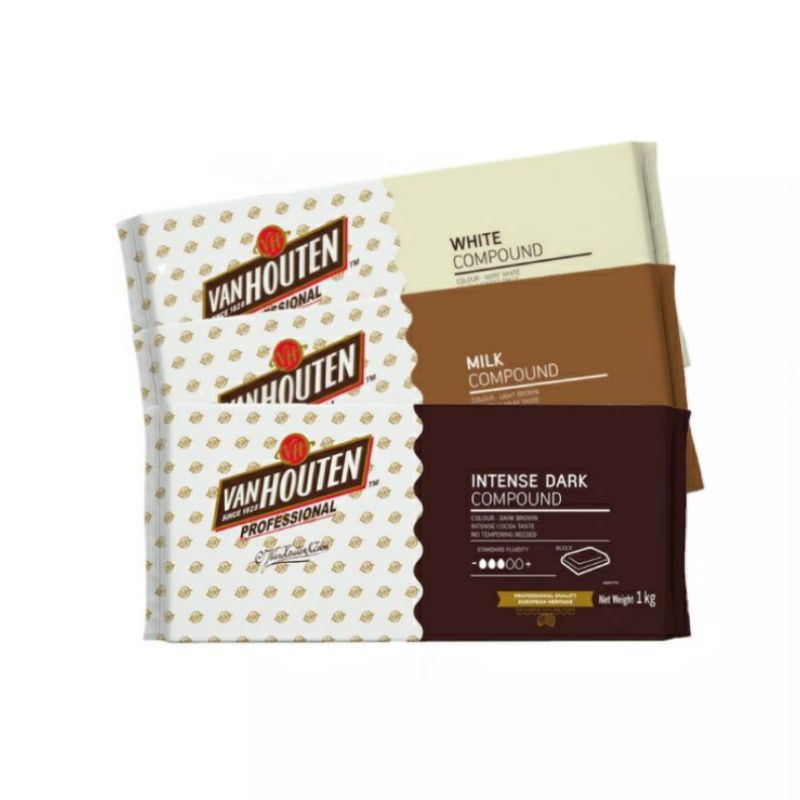 VAN HOUTEN Compound Block White/ Milk/ Intense Dark 1kg | Shopee Malaysia