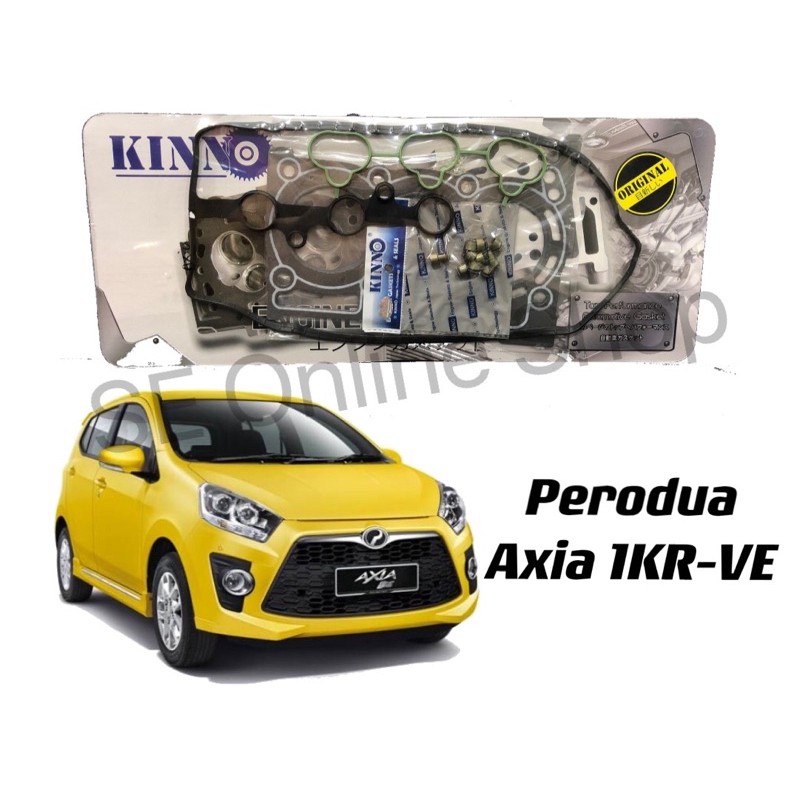 Perodua Axia 1KR-VE Engine Top Overhaul Gasket Kit Set (Carbon ...