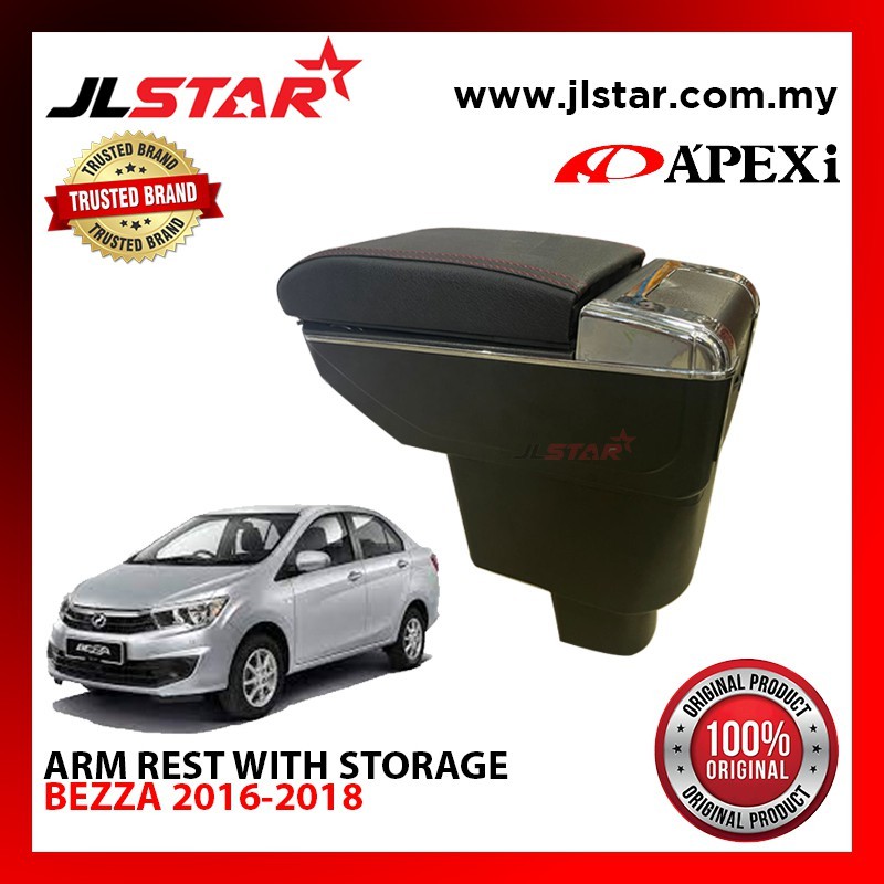 Apexi Arm Rest Perodua Bezza 2016-2018 with Multi Purpose Storage ...