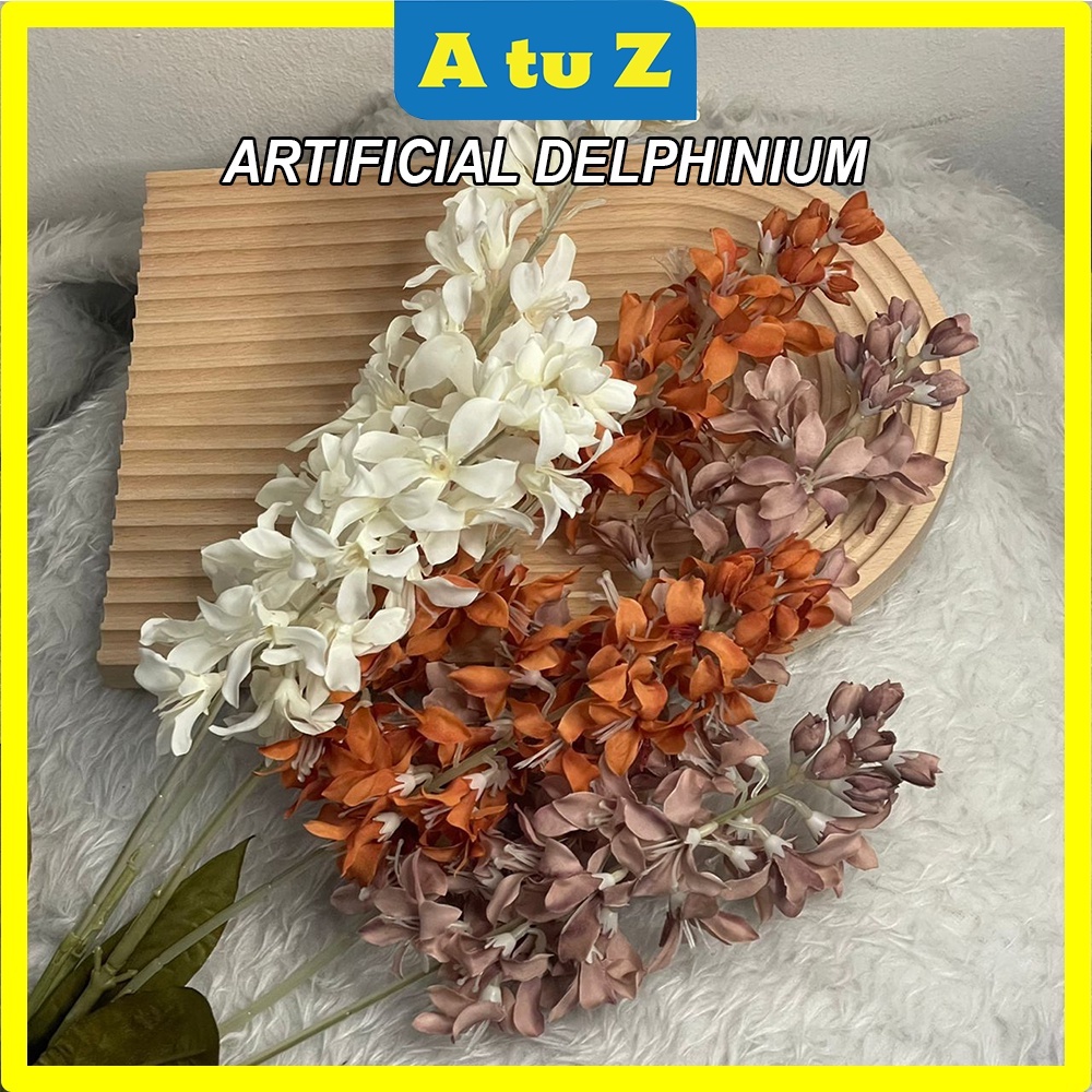 AtuZ Delphium Flower Artificial 85cm HOME DECORATION / FLOWER ...