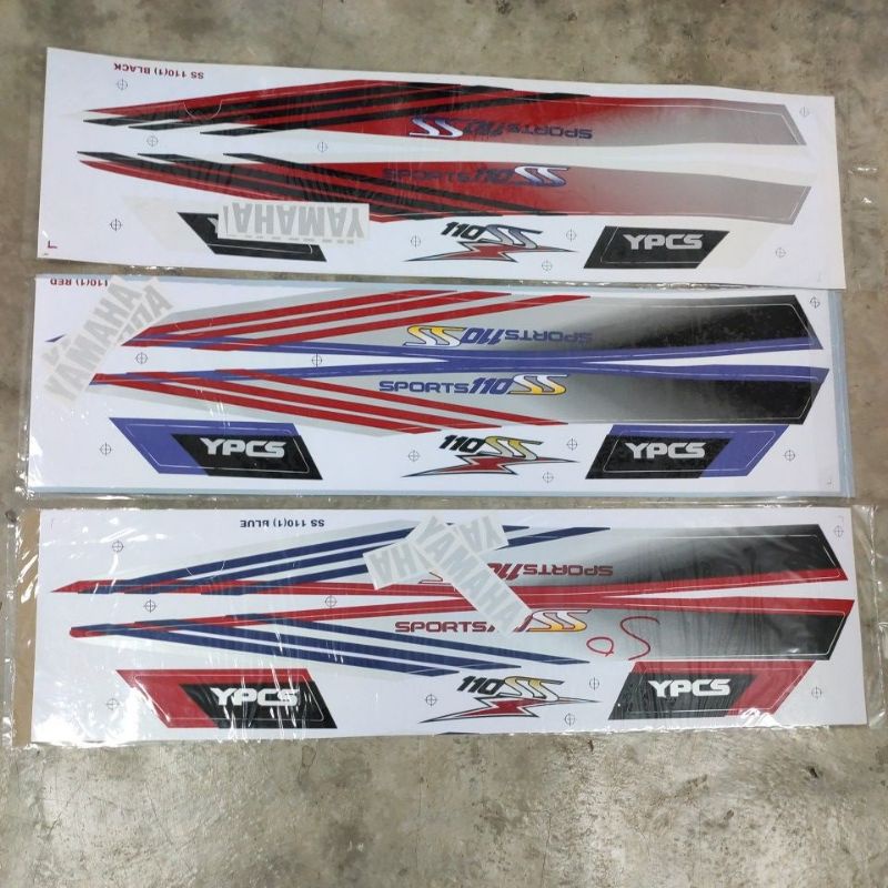 Stiker sticker body stripe cover set (1) yamaha y110ss y110 ss one ...