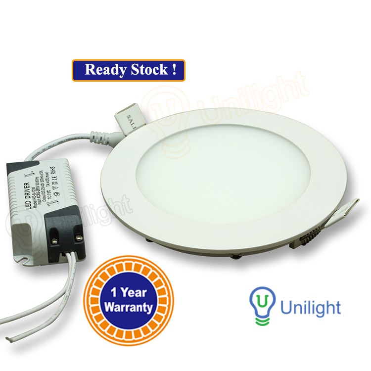 Lampu LED Bulat 6 inci 12W Lampu Downlight Lampu Siling Lampu (Putih ...
