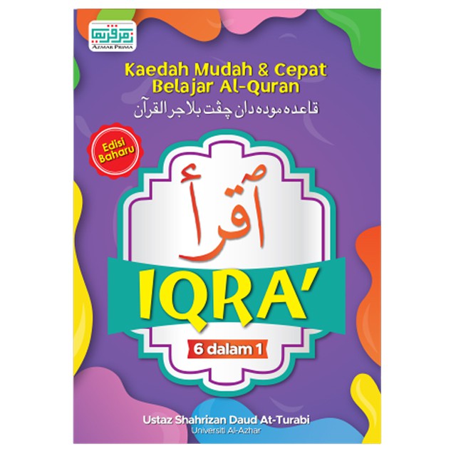 Azmar Prima Iqra' 6 dalam 1 Pelangi Kaedah Mudah & Cepat Belajar Al ...