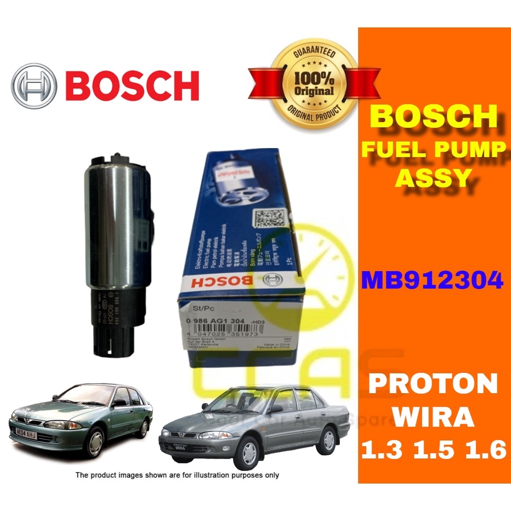 MB912304 Fuel Pump With Bracket Genuine Bosch Proton Wira 1.3-1.6 ...