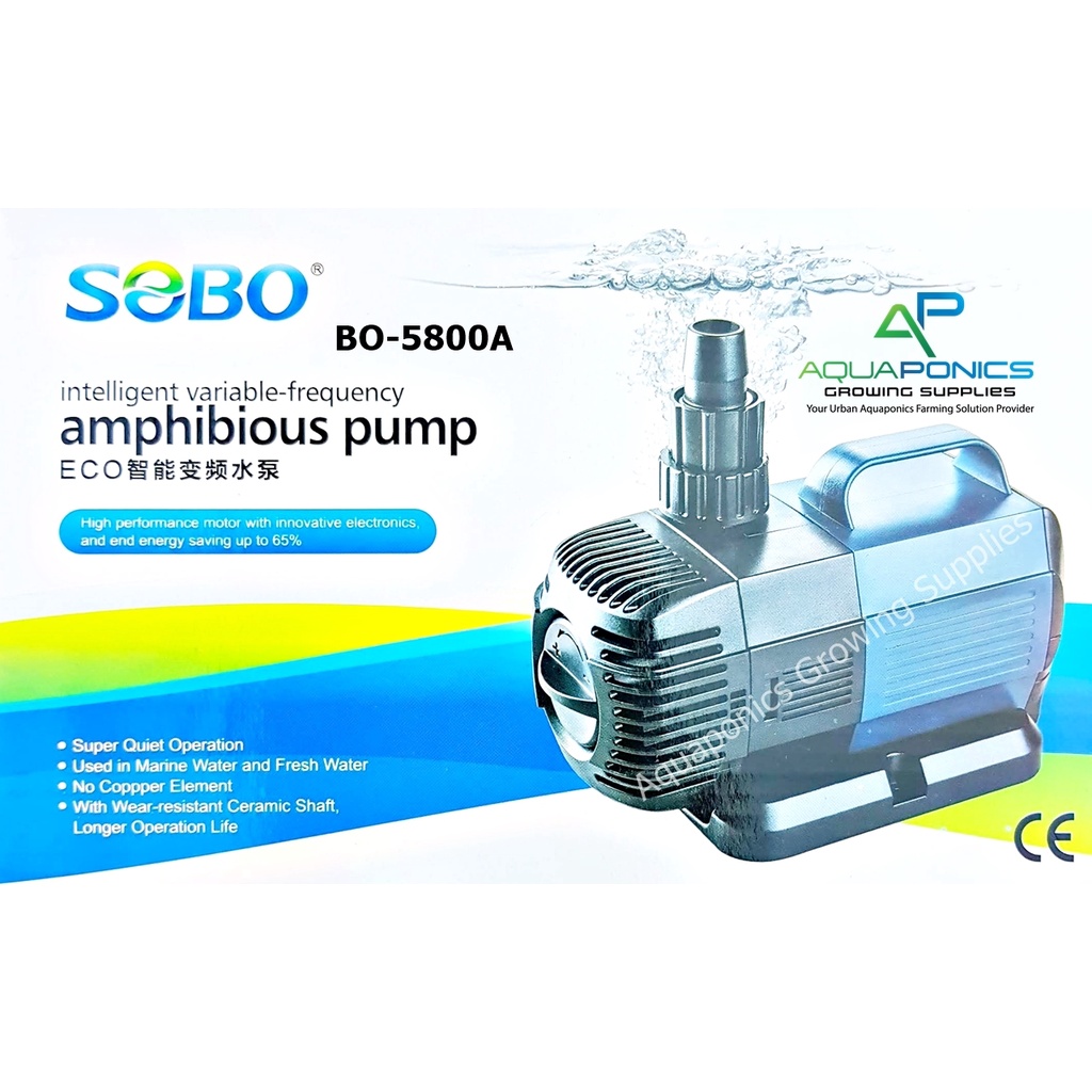 SOBO Amphibious Aquarium Eco Pond Water Pump BO-1800A BO-2000A BO-2800A BO-4800A BO-5800A BO ...