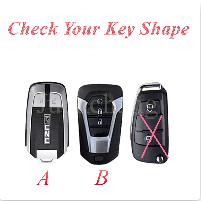 Leather Car Key Case Remote Control Fobs Protector Cover For Isuzu New ...