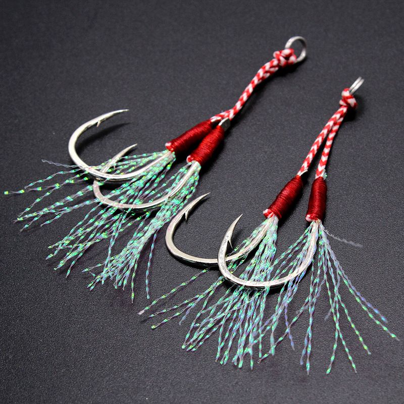 【FC202-015】Assist Fishing Double Hooks Jigging Hooks Fishing Hooks Mata ...