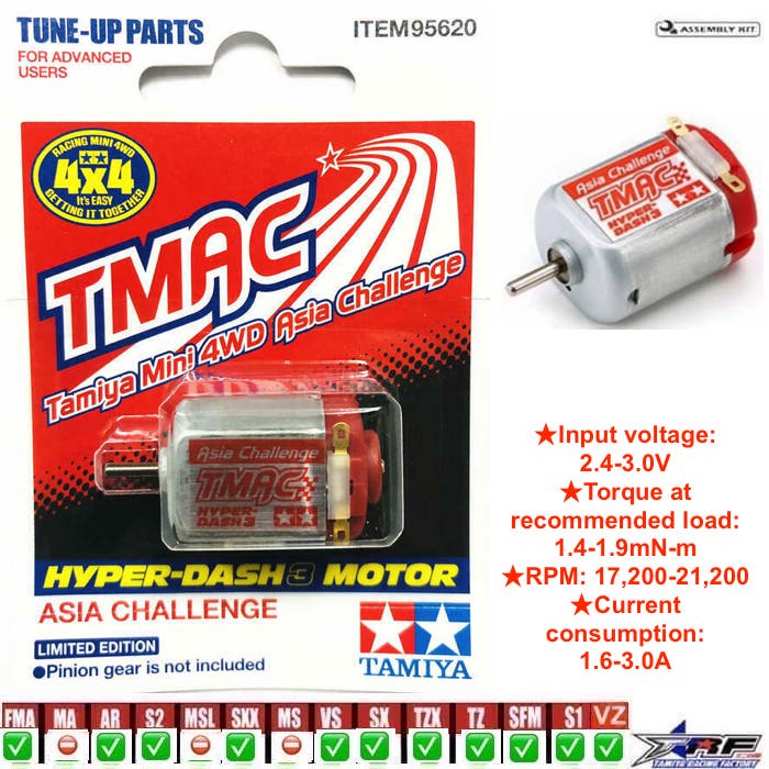 Tamiya 95620 HYPER DASH 3 Motorcycle ASIA CHALLENGE (TAMIYA MINI4WD ...